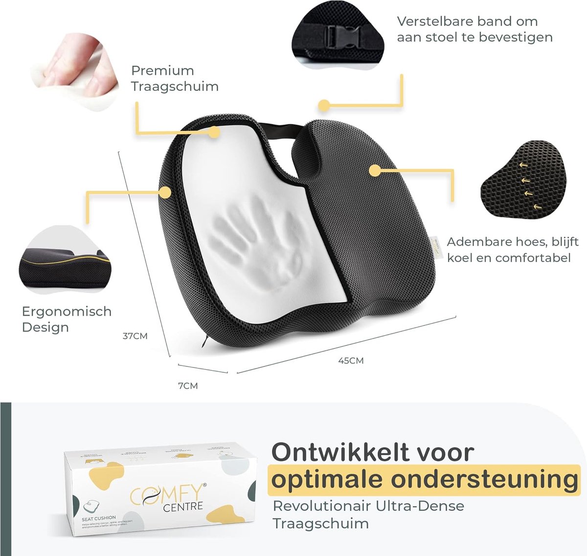 Zitkussen Orthopedisch Auto - Wigkussens - Ergonomisch Zitkussen ...