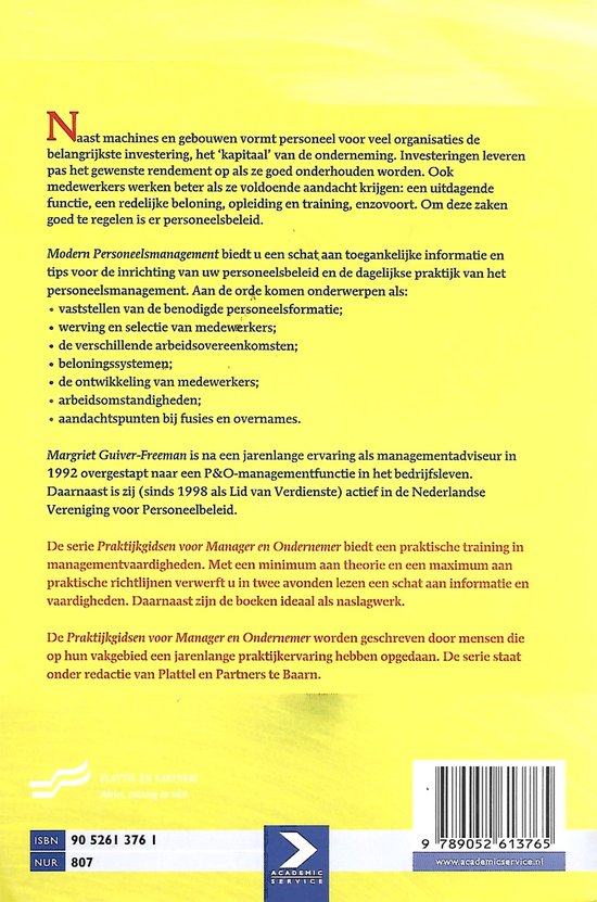 Modern Personeelsmanagement, Margriet Guiver-Freeman | 9789052613765 ...