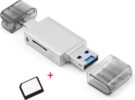 Multifunctionele Kaartlezer - USB-C/USB2.0 naar NM Nano Geheugenkaart ...