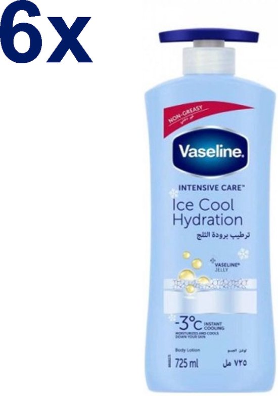 Vaseline - Ice Cool Hydration - Lotion - 6x 725ml - Voordeelverpakking ...
