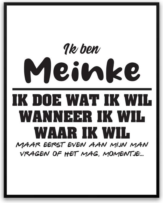 Meinke - Partner toestemming vragen Fotolijst met glas 30 x 40 cm ...