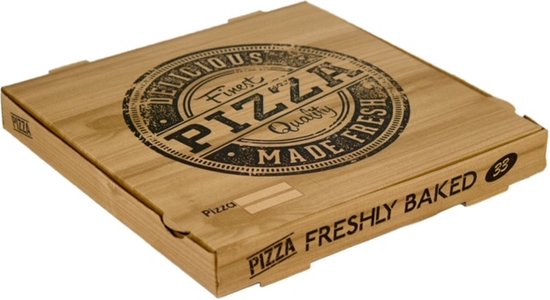 50 stuks x Pizzadoos - Golfkarton - Bedrukt - 29x29x4cm - pizza - kraft ...