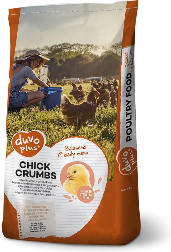 Duvoplus - Buitenvogelvoer - Kip - Kuiken Kruimel 20kg - 1st | bol