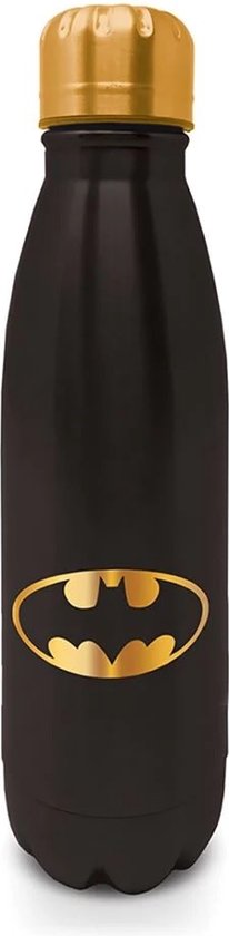 DC Comics Batman - Bat signaal Zwart en Goud Metalen Drinkfles | bol