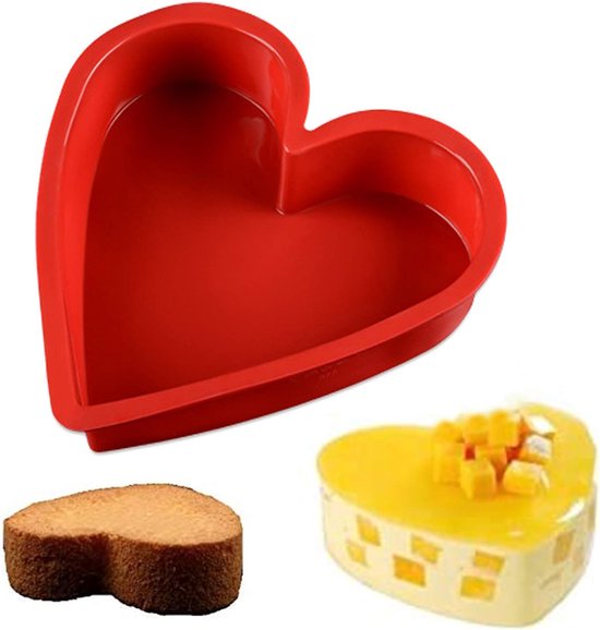 cakevorm chocoladevorm bonbonvorm hart springvorm siliconen bakvorm ...