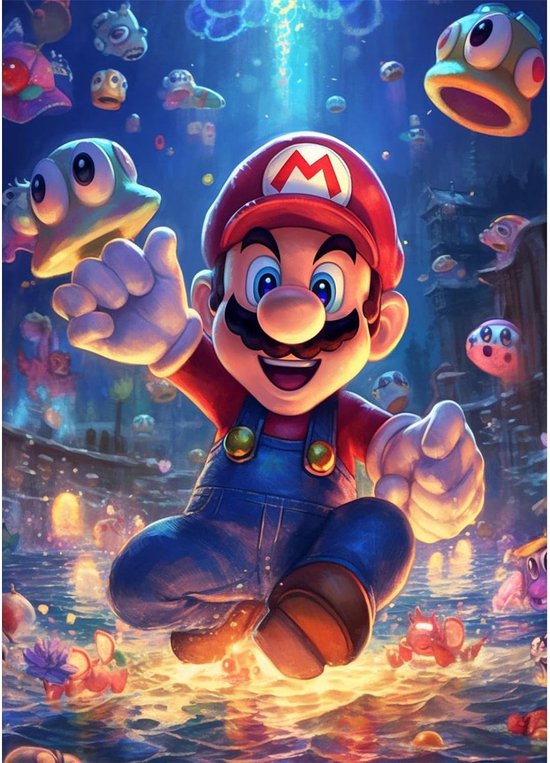 DiverseGoods Super Mario Diamantschilderset: Breng Super Mario tot ...
