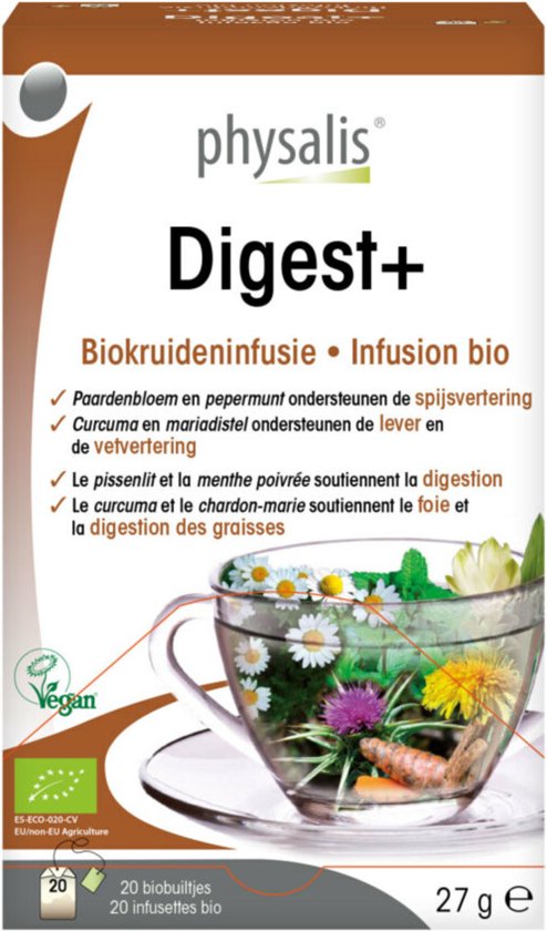 Physalis Biologische Theezakjes Digest+ 20 stuks | bol