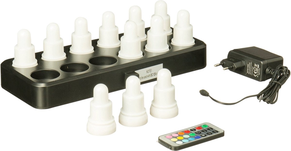 Horeca #1 LED kaarsen 12 uur Oplaadbaar Warm Wit 12-stuks 40/67mm ...