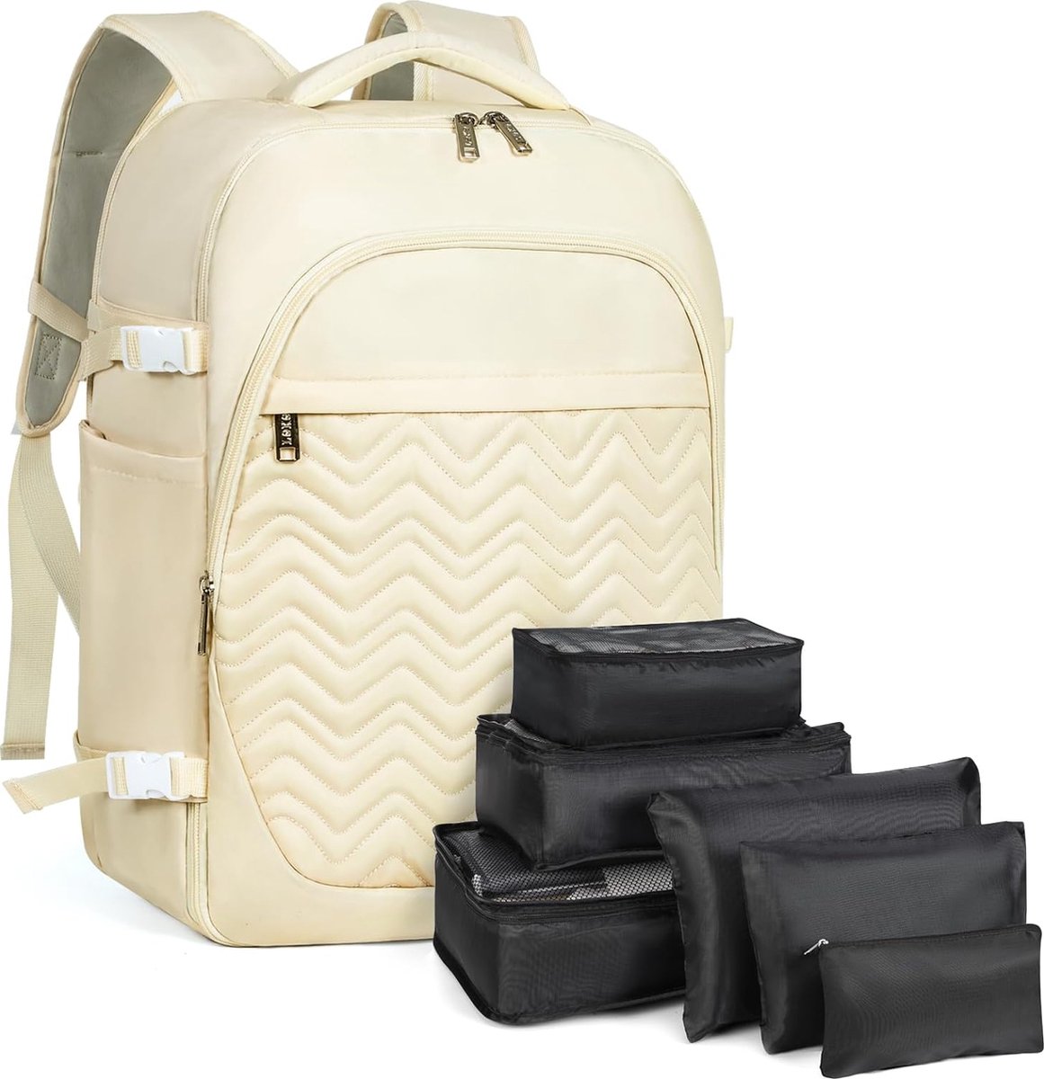 Grote rugzak, handbagage voor dames, 15,6 inch laptop, rugzak ...