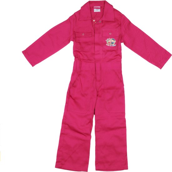 Fien & Teun kinder overall roze maat 128 | bol