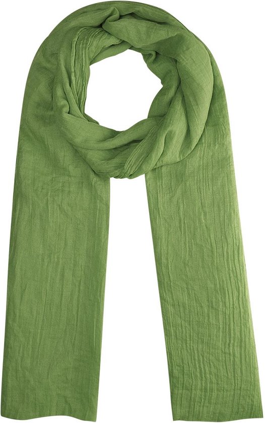 Sjaal met structuur Olijf Polyester | bol