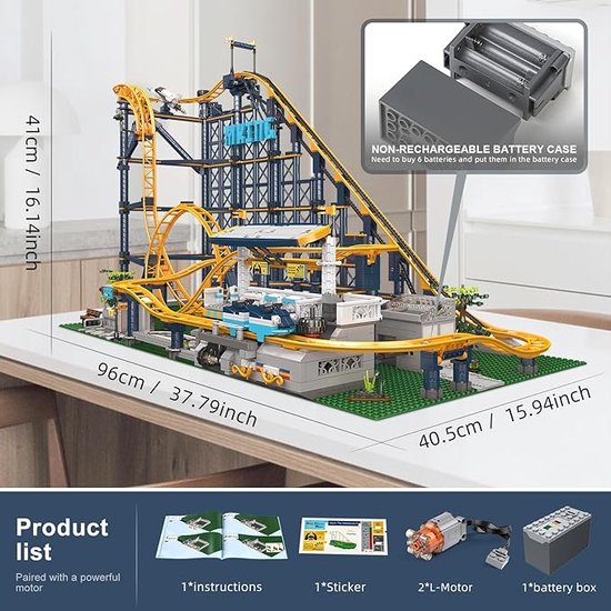 Mould King 11012 - Achtbaan Bouwset - 1240 onderdelen - lego compatibel ...