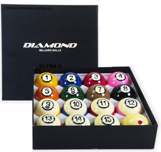 Diamond Ultra-C TV 57,2mm Phenolic Pool Balls - Set Professionele ...