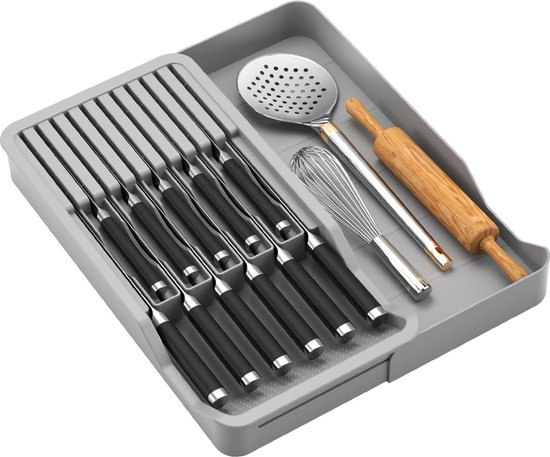 Uittrekbare messenhouder, messenblok, lade voor 11 messen, reinigbare ...