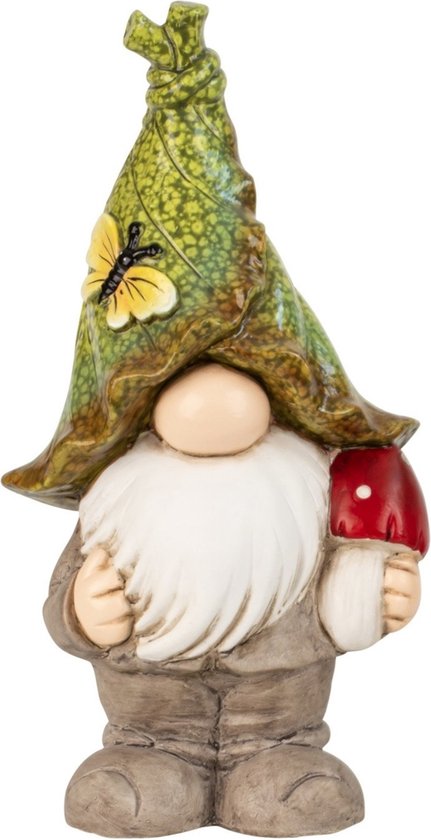 Kabouter/dwerg staand decoratie beeldje - met rode paddenstoel - H29 ...