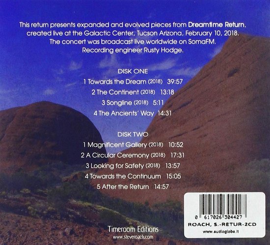 Steve Roach - Return To The Dreamtime (2 CD), Steve Roach | CD (album) | Muziek | bol