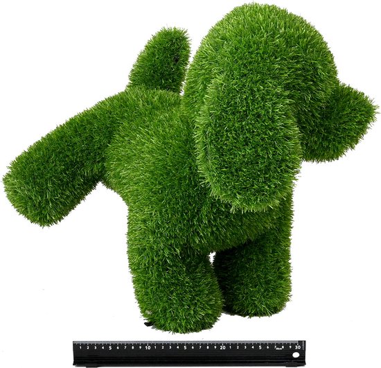 Grasdier -Plassende hond 35 cm-grasfiguur-tuinknuffel-grasdieren ...