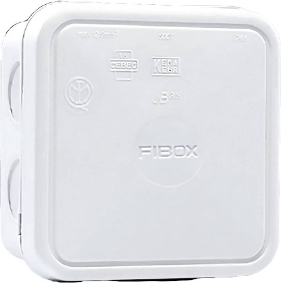 Fibox JB 2,5 WH Aftakkast (l x b x h) 90 x 90 x 49 mm Wit IP65 1 stuk(s ...