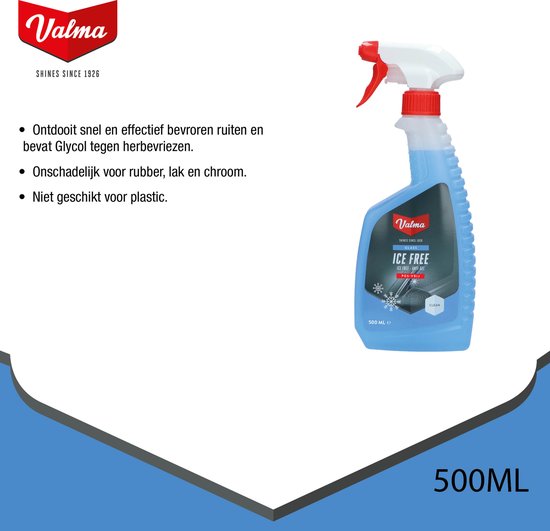 Valma Ruitenontdooier spray - voor auto - 500 ml - antivries sprays ...