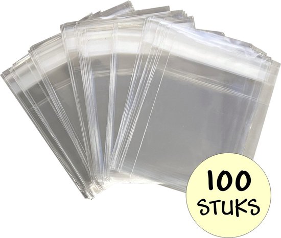 100x Cellofaan Zakjes 7x7cm - Zakjes Met Plakstrip - Zelfklevende ...