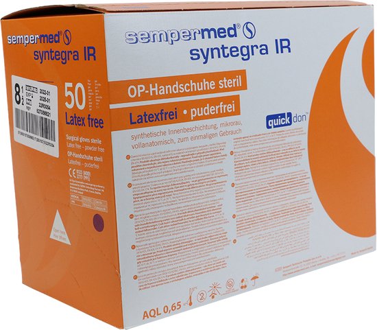 Sempermed Syntegra IR polyisoprene poedervrij, steriel, mt 8.5, 50 paar ...