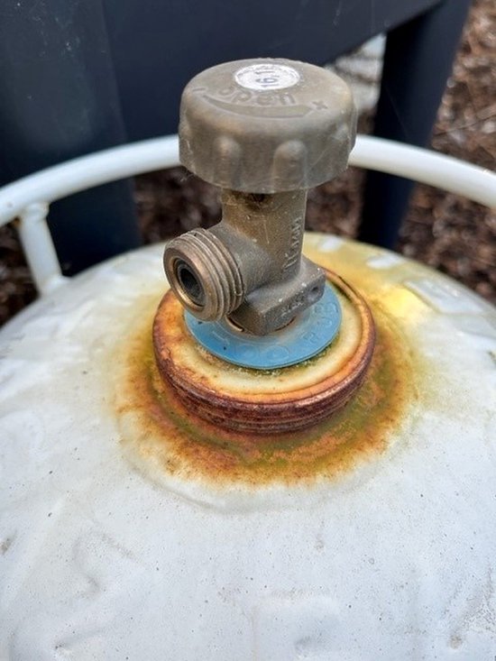ontspanner met zwanenhals - 2 gasflessen verbinden - propaan 37mbar ...