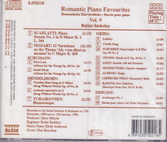 Romantic Piano Favourites Vol 7 / Peter Nagy, various artists | Muziek ...