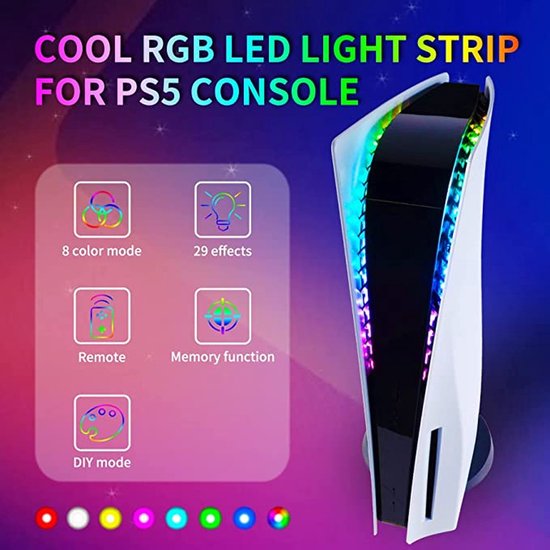 RGB led strip – geschikt voor ps5 Playstation console – aansluitbaar ...