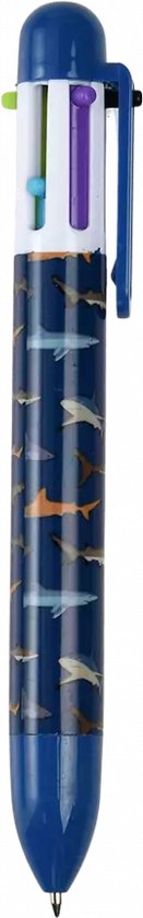 Zes kleuren balpen haai Rex London | bol