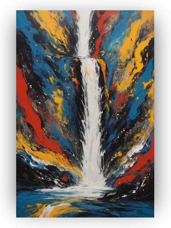 Waterval Jackson Pollock stijl - Jackson Pollock schilderijen - Canvas ...