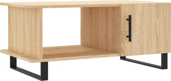 vidaXL - Salontafel - 90x50x40 - cm - bewerkt - hout - sonoma ...