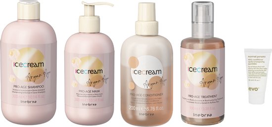 Inebrya - Ice Cream Pro-Age Shampoo 300ML + Mask 300ML + Bi-Phase ...