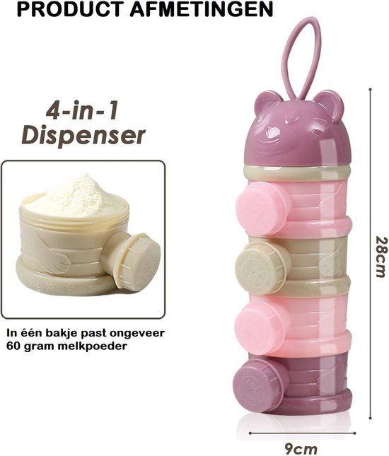 Melktoren - Baby melkpoeder doseerdoosjes - Bewaarbakjes babyvoeding ...
