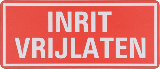 Aanduidingsbord Z143 Inrit Vrijlaten | bol