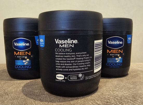 Vaseline Men Cooling Body Cream With Menthol 3x400 ml | bol