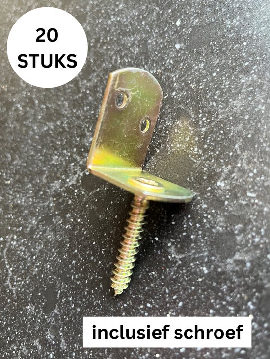 Shopaxo L-Beslag gegalvaniseerd - 20 stuks - Met Schroef- Schutting ...