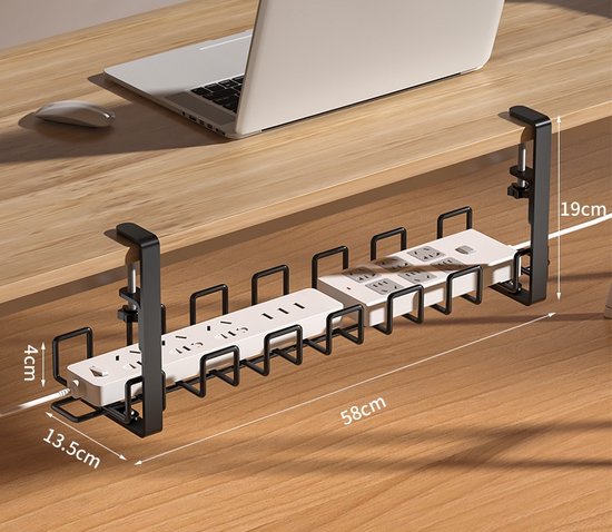 Kabel Organiser Rek Onder Bureau - 58 cm - Kabelgoot Bureau - Kabelbox ...