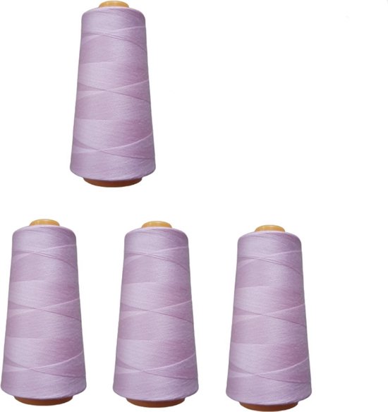 Naaimachine overlock garen 4 stuks roze lockgaren lockmachine draad ...