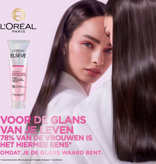 L'Oréal Paris Elvive Glycolic Gloss Conditioner - voor dof, poreus haar ...