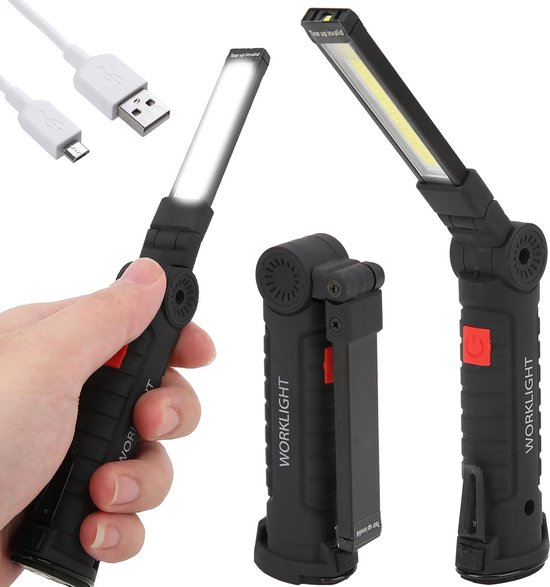 Draadloze Mini LED werklamp magneet | Verstelbaar | Oplaadbaar ...