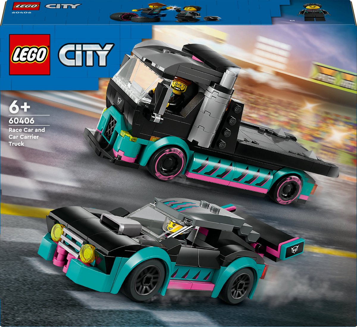 LEGO City Raceauto en transporttruck - 60406 | bol