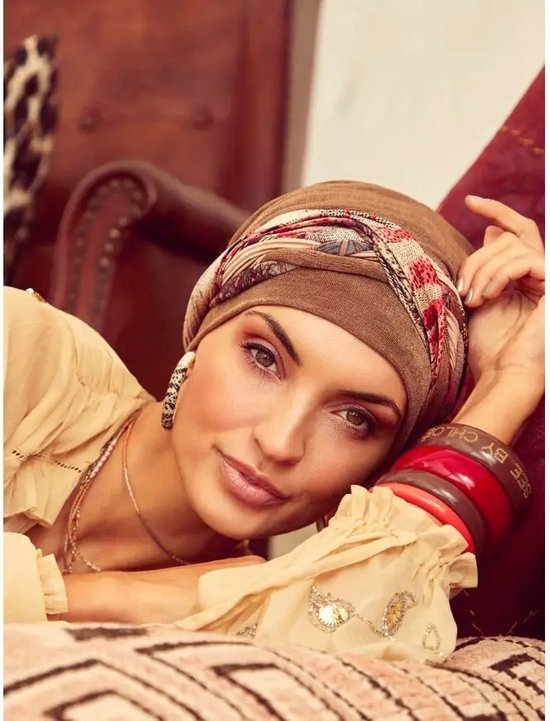 Scarlett Boho Turban Set Caramel & Flowerpot Mix 0787 | bol