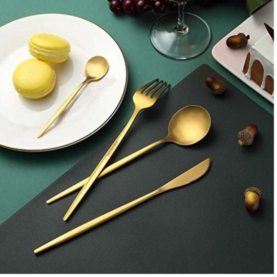 Bestekset 6 Persoons - Bestek Set - Bestekset Goud - Goud | bol