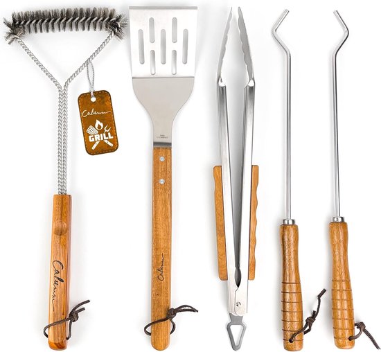 Barbecue-accessoires, roestvrij staal, hoogwaardig BBQ-bestek, met ...