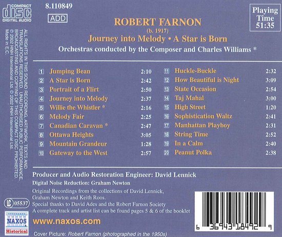 Robert Farnon - Farnon: Journey Into The Melody (CD), Robert Farnon ...