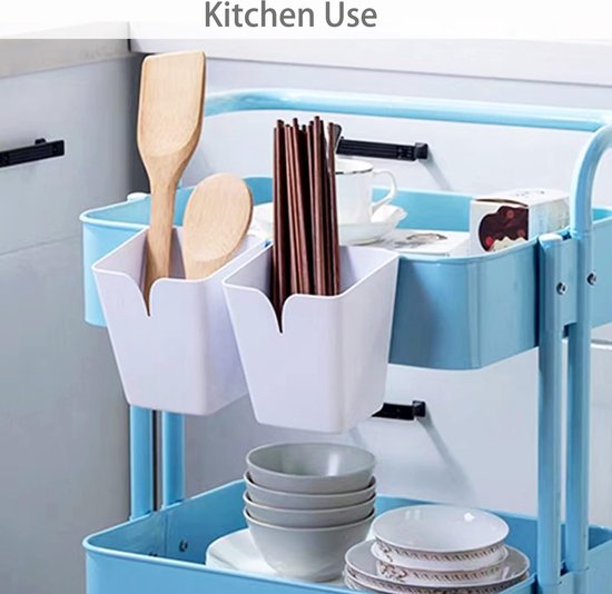 Hangbekers voor rollende karren, 6 stuks Hangende bekerhouders Utility ...
