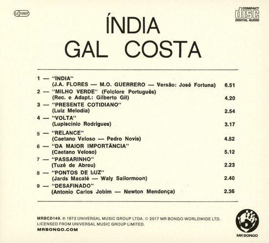 India, Gal Costa | CD (album) | Muziek | bol