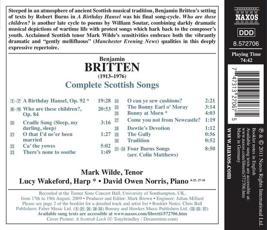 Mark Wilde, David Owen, Lucy Wakeford - Britten: Complete Scottish ...