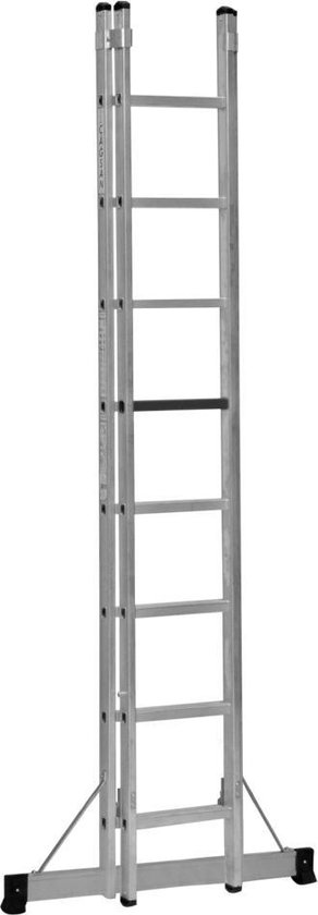 Professionele Schuifladder | 2-delig | 2x8 treden |Aluminium | Anti ...