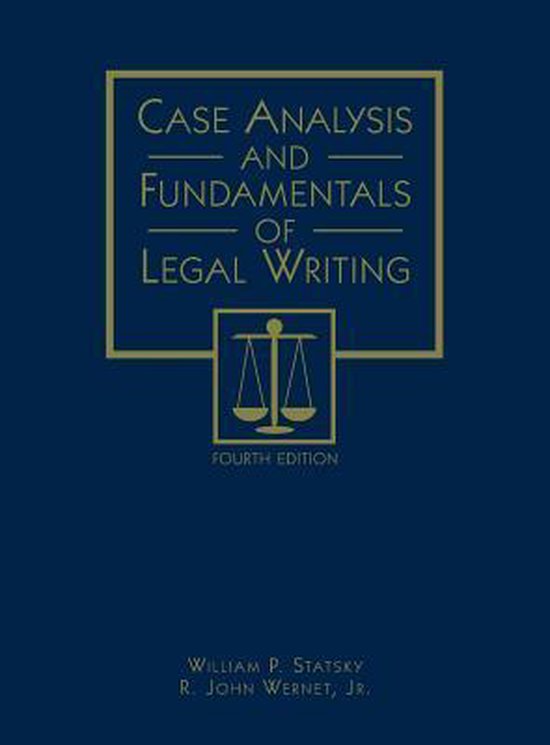Case Analysis and Fundamentals of Legal Writing | 9780314040183 ...